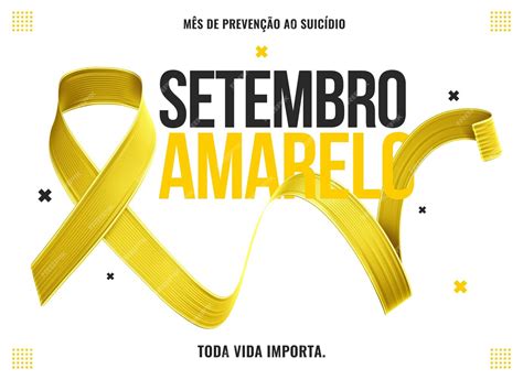 Banner Setembro Amarelo Mês De Prevenção Ao Suicídio Psd Premium