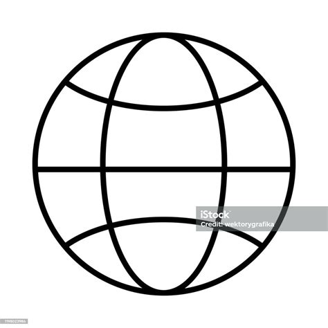環球輪廓圖示線性地球向量圖在白色背景上隔離的象形圖web 符號設計網站設計徽標應用ui 的世界互聯網網路符號向量圖形及更多全球商務圖片