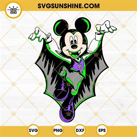Mickey Mouse Halloween Bat Svg Cut File For Cricut And Silhouette