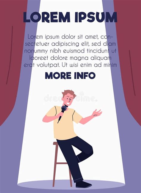 Advertising Poster Of A Comedian Performing A Comedy Act On A Show