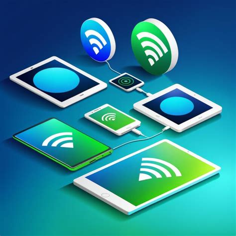 Wireless Connection Concept 3d Rendering Premium Ai Generated Vector