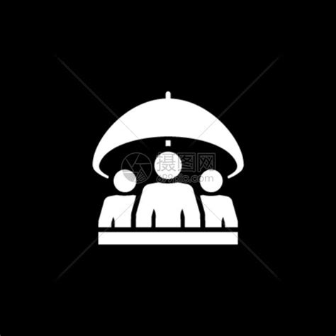 团体人寿保险图标平面设计集体人寿保险图标孤立说明伞下一群人插画图片下载 正版图片304332653 摄图网