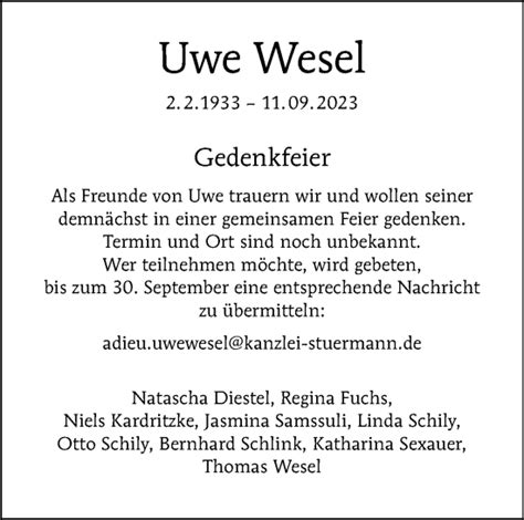 Traueranzeigen Tagesspiegel Trauer