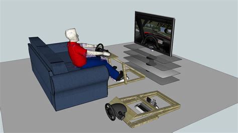 Diy Sim Racing Wheel Stand Driving Force Gt 3d Warehouse