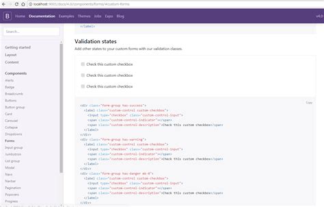 Custom Form Validation Style Code Samples Are No Longer · Issue 23217