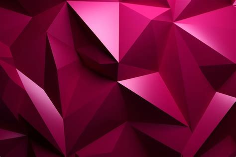 Premium Photo Pink Polygonal Surface With Triangular Pyramids