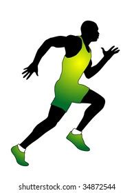 Man Running Vector Stock Vector Royalty Free Shutterstock