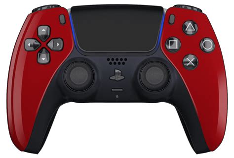 Tcp Red Ps Controller With Black Buttons Touchpad And Back Shell The Controller People