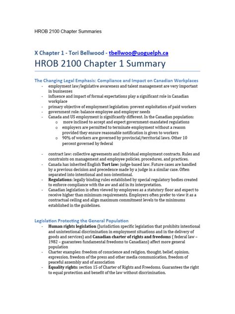 Hrob 2100 Chapter Summaries Pdf