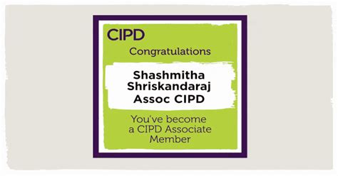 Shashmitha Shriskandaraj Assoc Cipd On Linkedin Congratulations