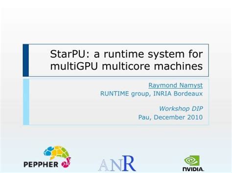Starpu A Runtime System For Multigpu Multicore Site Inria Uppa