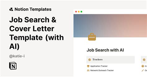 Job Search Cover Letter Template With Ai Template Notion Marketplace