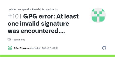 Gpg Error At Least One Invalid Signature Was Encountered Debian