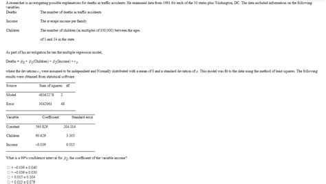 Solved A Researcher Is Investigating Possible Explanations