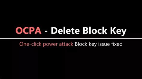 OCPA Delete Block Key バグフィックス Skyrim Special Edition Mod データベース MOD紹介まとめサイト