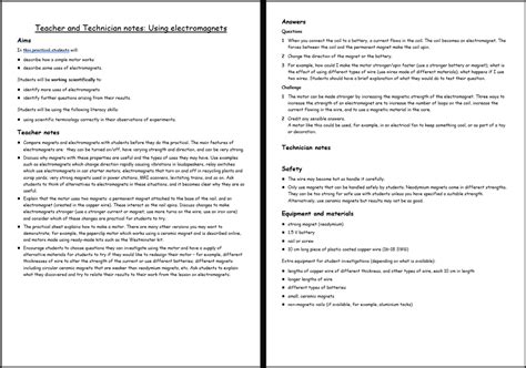 Using Electromagnets Ks3 Activate Science Teaching Resources
