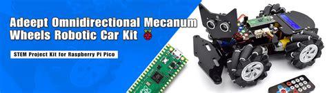 Adeept 4wd Omnidirectional Mecanum Wheel Robot Car Kit For Raspberry Pi