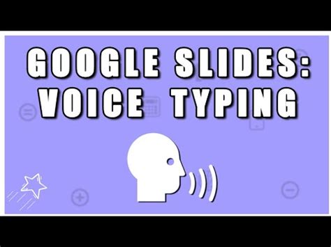 Google Slides Voice Typing YouTube