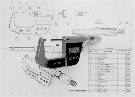 3d Digital Micrometer Turbosquid 1497209