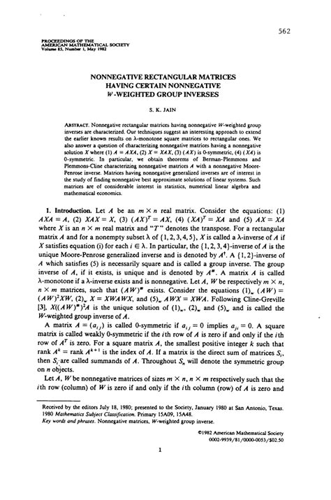 PDF Nonnegative Rectangular Matrices Having Certain Nonnegative W Weighted Group Inverses