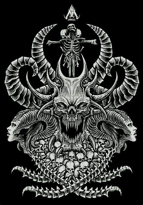 Japan Tattoo Design Dark Art Tattoo Cross Hatching Skull Artwork