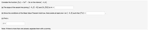 Solved Consider The Function F X 5x3−3x On The Interval