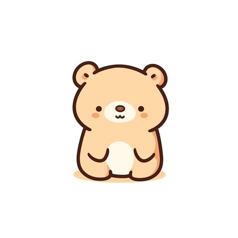Un Mignon Ours En Peluche Isolé Sur Un Fond Blanc Illustration