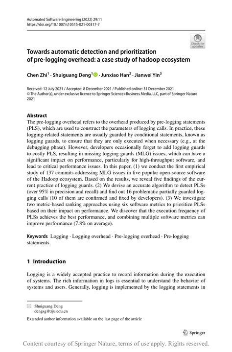 Towards Automatic Detection And Prioritization Of Pre Logging Overhead
