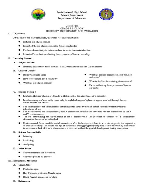 Determining Sexuality Through Genetics A Lesson Plan On Sex Chromosomes And Inheritance For