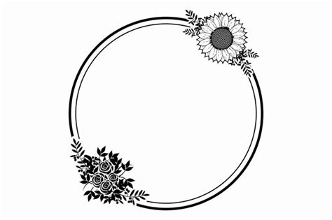 Mariage Floral Frame Vecteur Premium