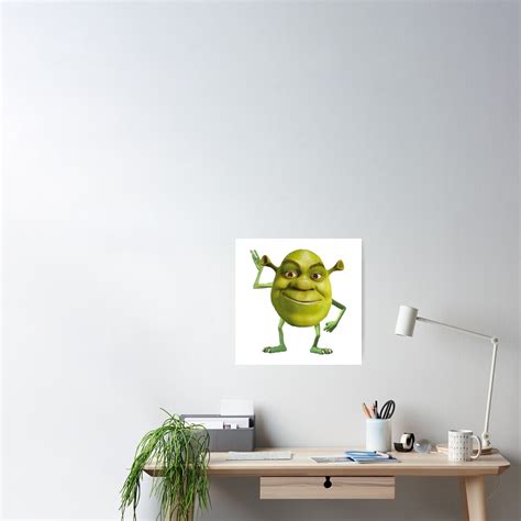 Mike Wazowski Shrek Meme Poster For Sale By Nee1234 Redbubble