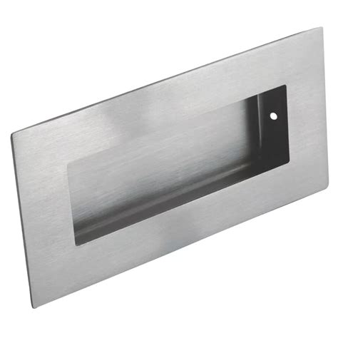Eurospec Rectangular Flush Pull Handle 102mm Satin Stainless Steel