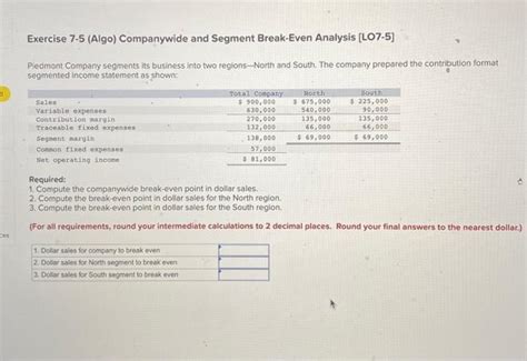 Solved Exercise 7 1 Algo Variable And Absorption Costing