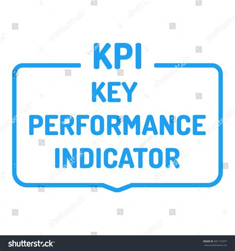 Kpi Key Performance Indicator Flat Vector เวกเตอร์สต็อก ปลอดค่า