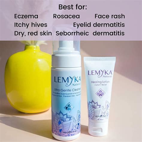 Lemka Rosacea Cream Natural Relief For Face Redness Eczema