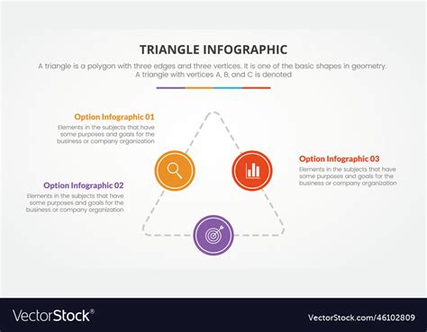 Infographic Triangle Concept For Slide Royalty Free Vector