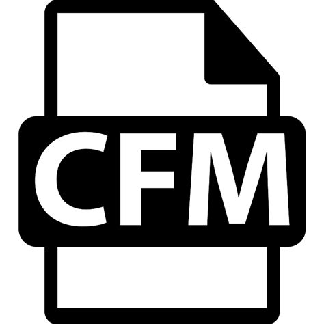 cfm file format symbol vector svg icon svg repo