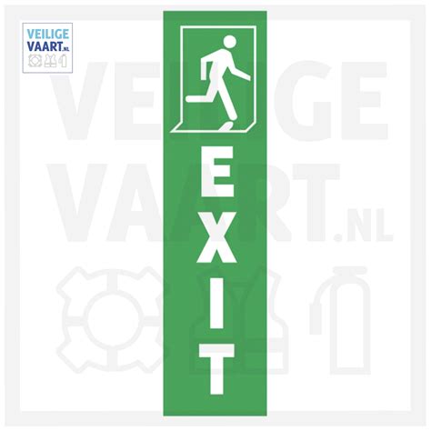 exit pictogram 125 x 35 mm internationaal erkend veilige vaart