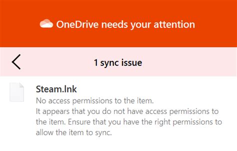 How To Fix Onedrive Sync Issue No Access Permissions To The Item