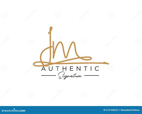 Letter Jm Signature Logo Template Vector Stock Vector Illustration Of