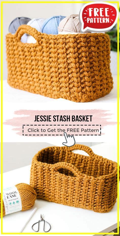 Crochet Jessie Stash Basket Free Pattern Artofit