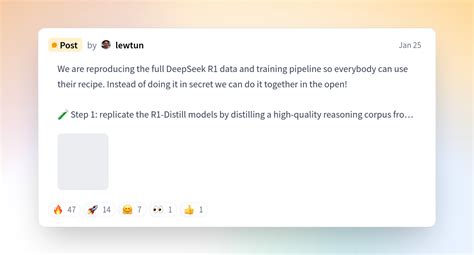 Lewtun On Hugging Face We Are Reproducing The Full DeepSeek R1 Data