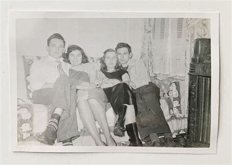Original Vintage Photograph Double Date Darlings Etsy Vintage