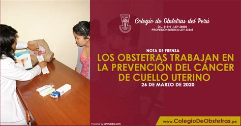 LOS OBSTETRAS TRABAJAN EN LA PREVENCIÓN DEL CÁNCER DE CUELLO UTERINO