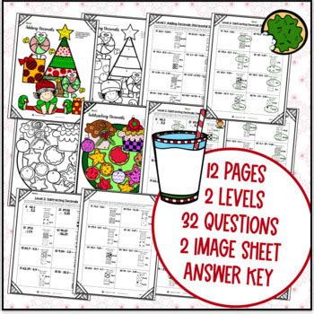 Adding And Subtracting Decimals Doodle Color By Number By Congruent Math