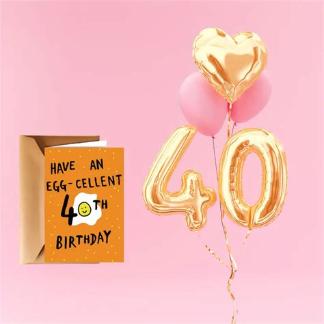 40th Birthday Card Super Cute 40th Birthday Ts Happy 40th Temu