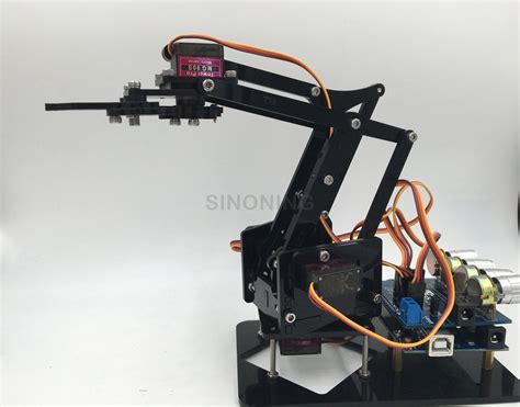 Diy 4dof Acrylic Robot Arm Robotic Claw Arduino Kit Sg90s Economy With