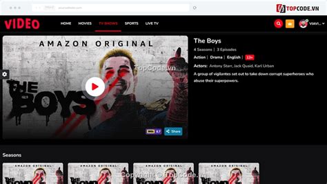 Mã nguồn web xem phim Stream video hỗ trợ tất cả loại thông dụng nhất