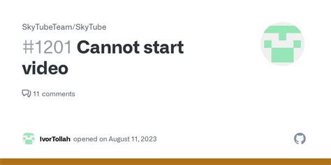 Cannot Start Video · Issue 1201 · Skytubeteamskytube · Github