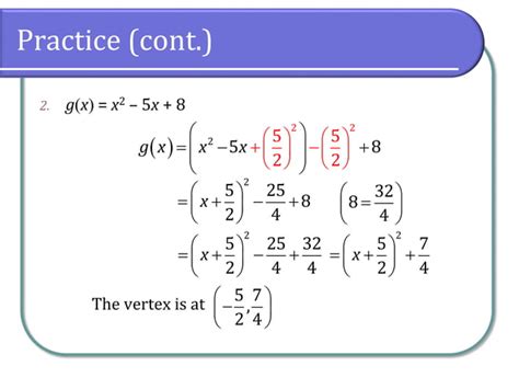 3 1 Quadratic Functions And Models Ppt